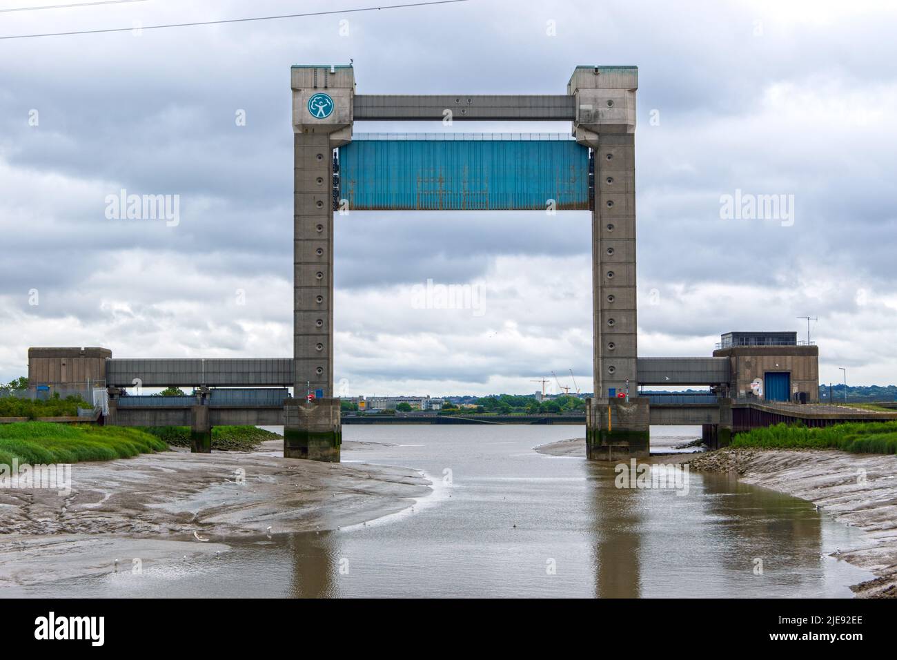The Barking Creek Barrier, a tidal flood barrier, part of the River ...