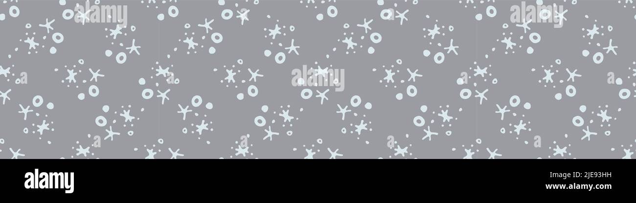 Christmas frozen snowflake seamless vector border. Masculine winter ...