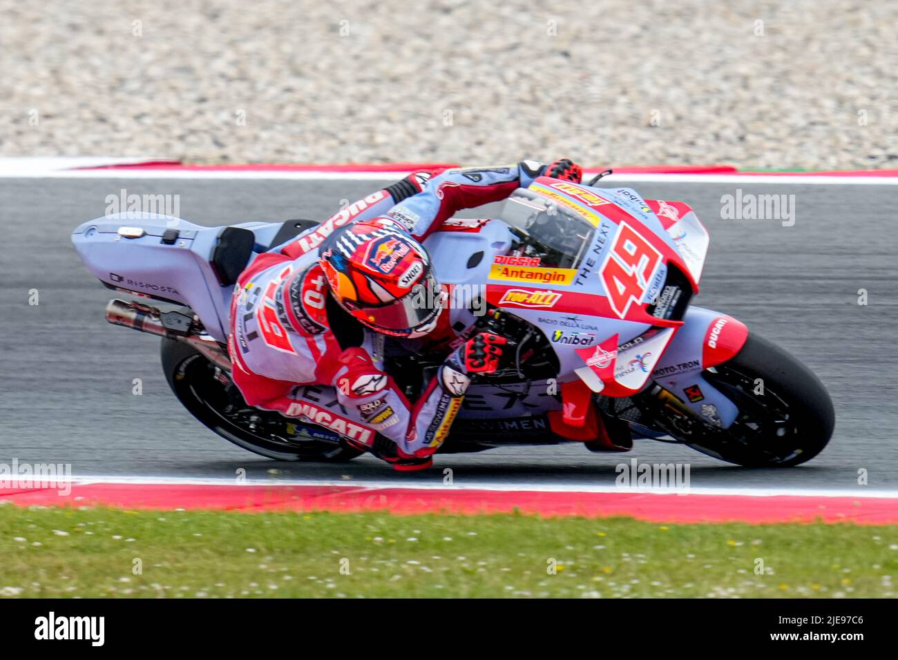 ASSEN, NETHERLANDS - JUNE 26: Fabio Di Giannantonio of Gresini Racing ...