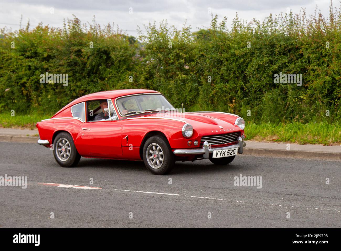 1969, 60s, sixties red Triumph GT6 1998cc petrol roadster; Antique ...