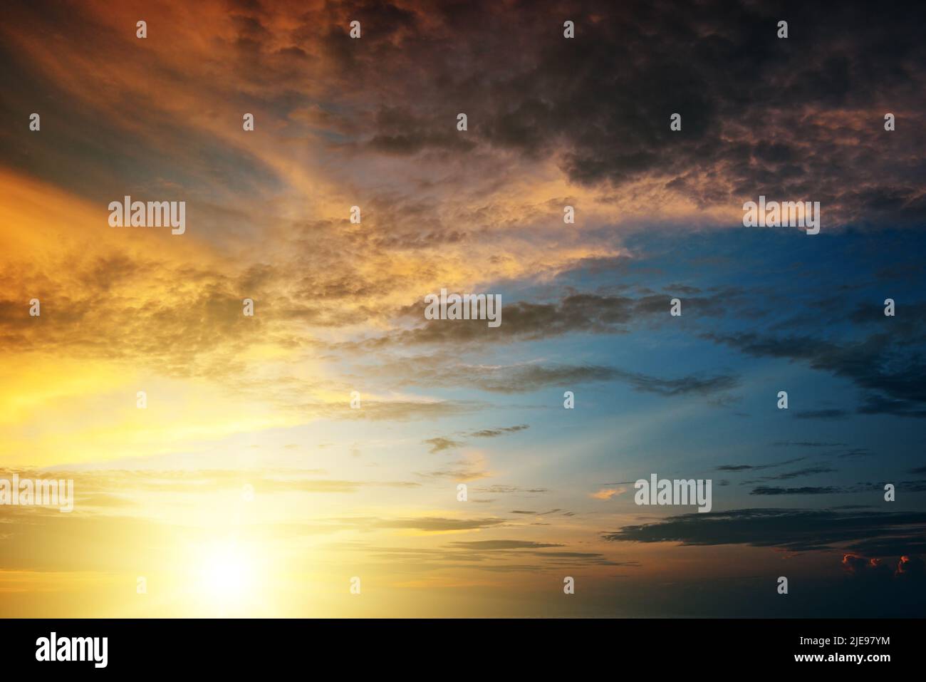 Beautiful sunset in the tropics Stock Photo - Alamy