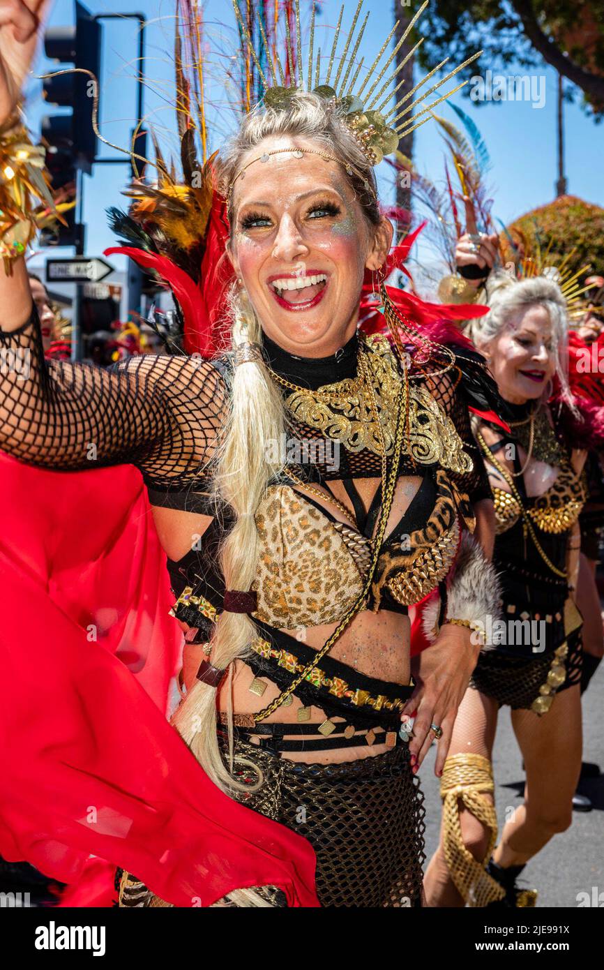 Santa Barbara celebrates Summer Solstice with a parade of floats, giant ...