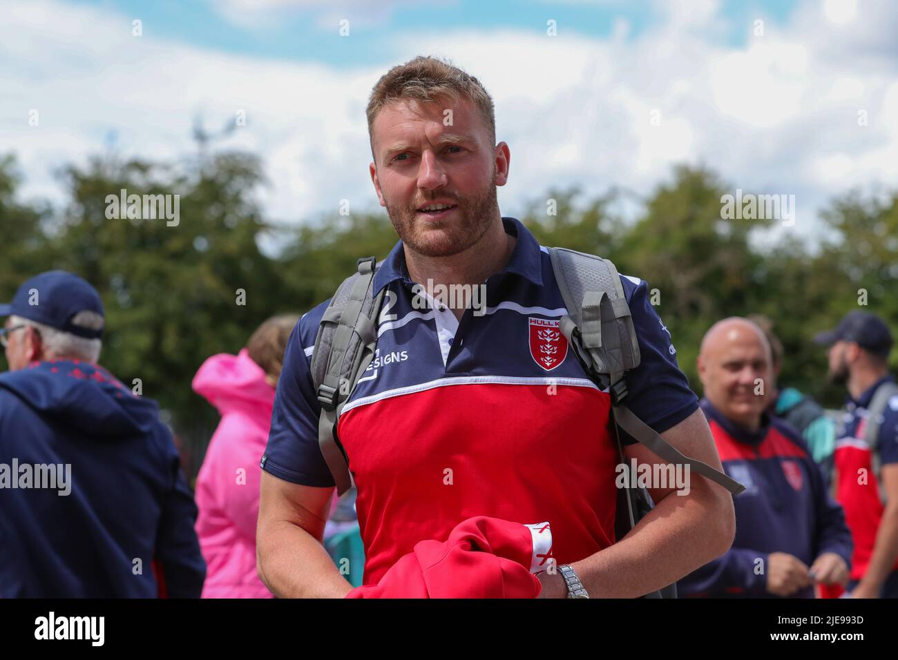 Will Maher #22 of Hull KR arrives at The Sewell Group Craven Park ...