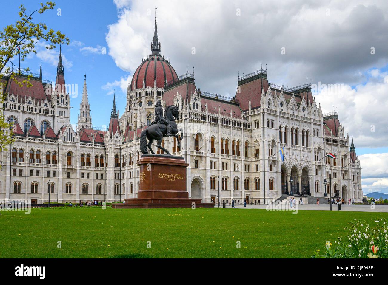 Hungarian Parliament building at spring in Budapest, Hungary Stock ...