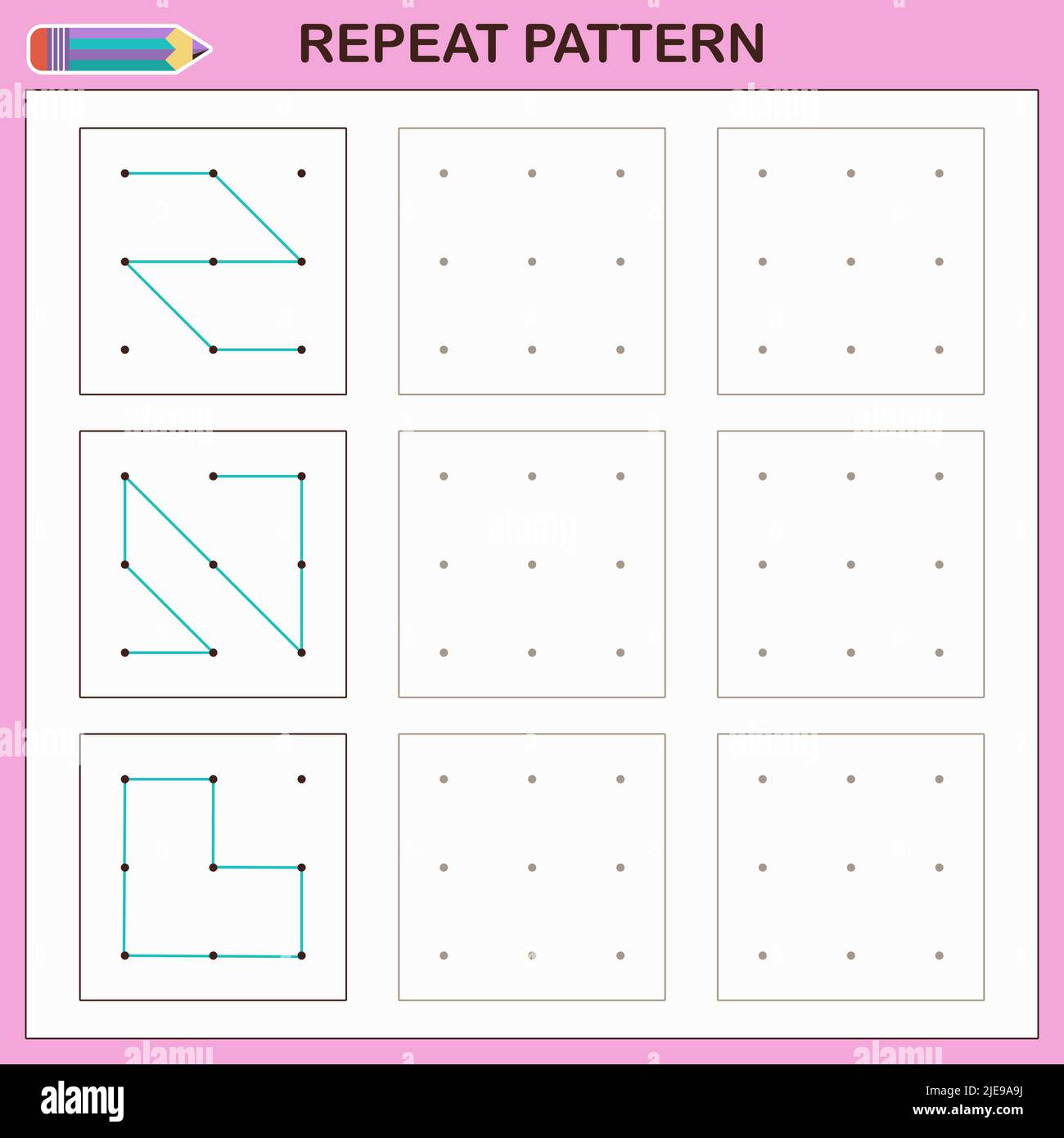 Educational games for kids. Repeat the pattern Stock Vector Image & Art ...