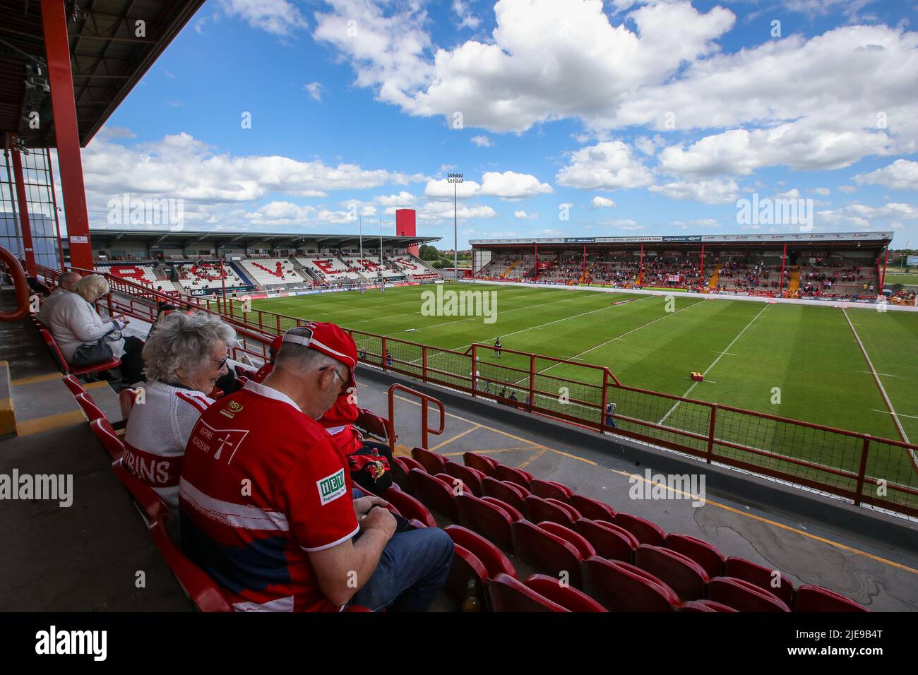 General view inside The Sewell Group Craven Park Stadium ahead of today ...