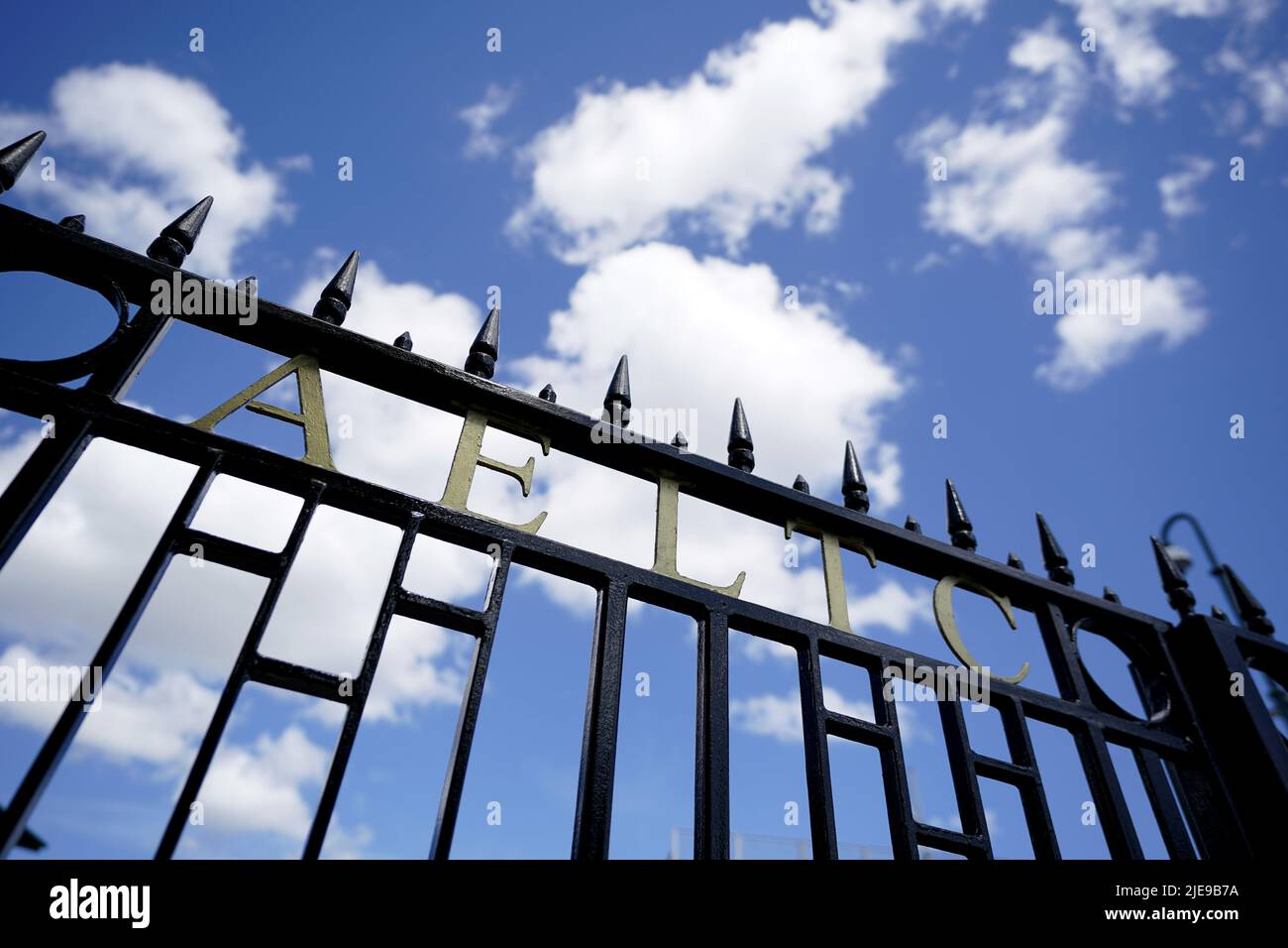 A general view of the ALETC gates ahead of the 2022 Wimbledon ...