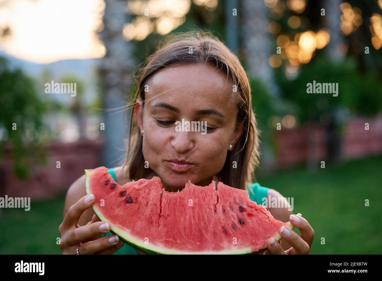 Fruit model beauty watermelon hi-res stock photography and images - Alamy