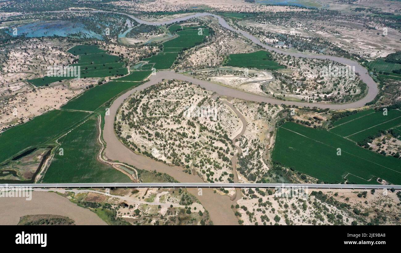 BAZHOU, CHINA - JUNE 26, 2022 - An aerial photo taken on June 26, 2022 ...