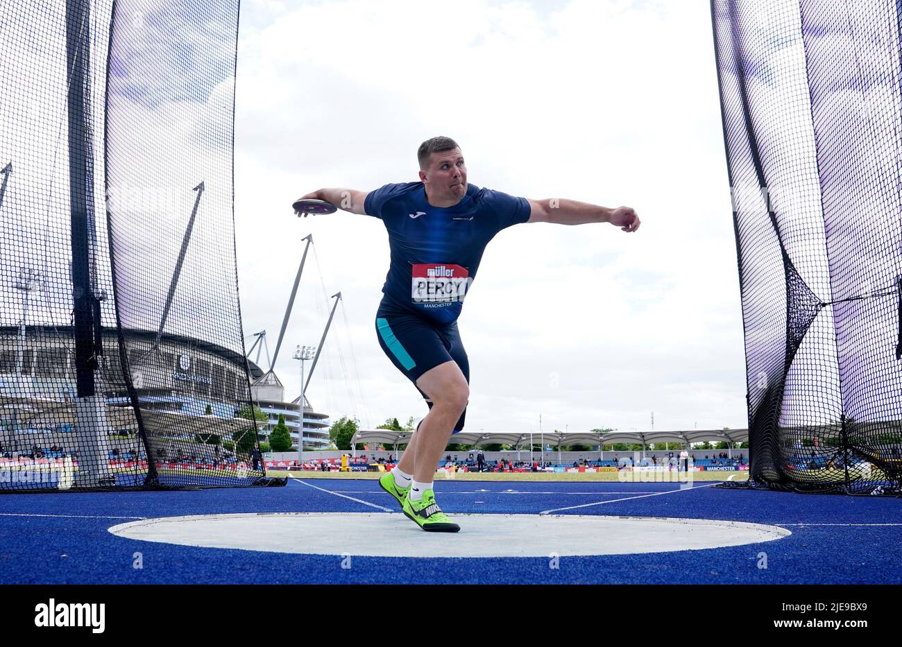 Nicolas Percy on his way to winning the MenÕs Discus during day three ...