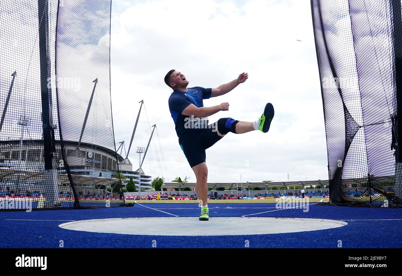 Nicolas Percy on his way to winning the MenÕs Discus during day three ...