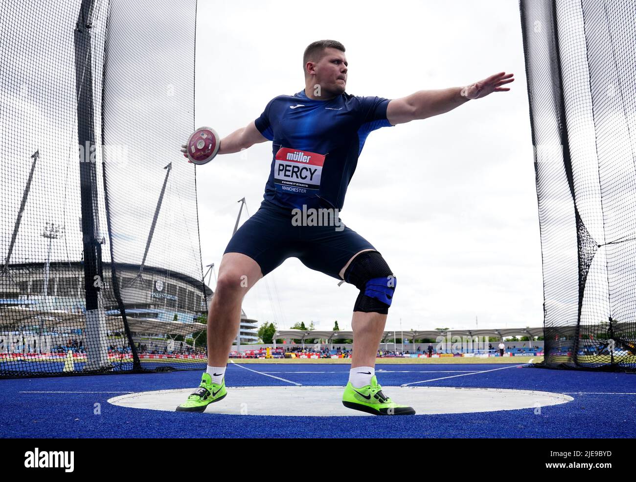 Nicolas Percy on his way to winning the MenÕs Discus during day three ...