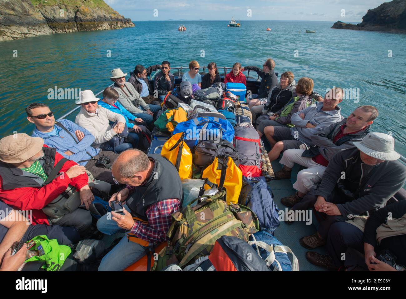 Overnight visitors on the Dale Princess on their way to Skomer Island ...