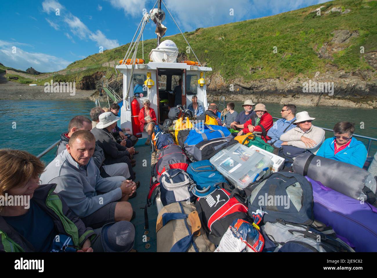 Overnight visitors on the Dale Princess on their way to Skomer Island ...