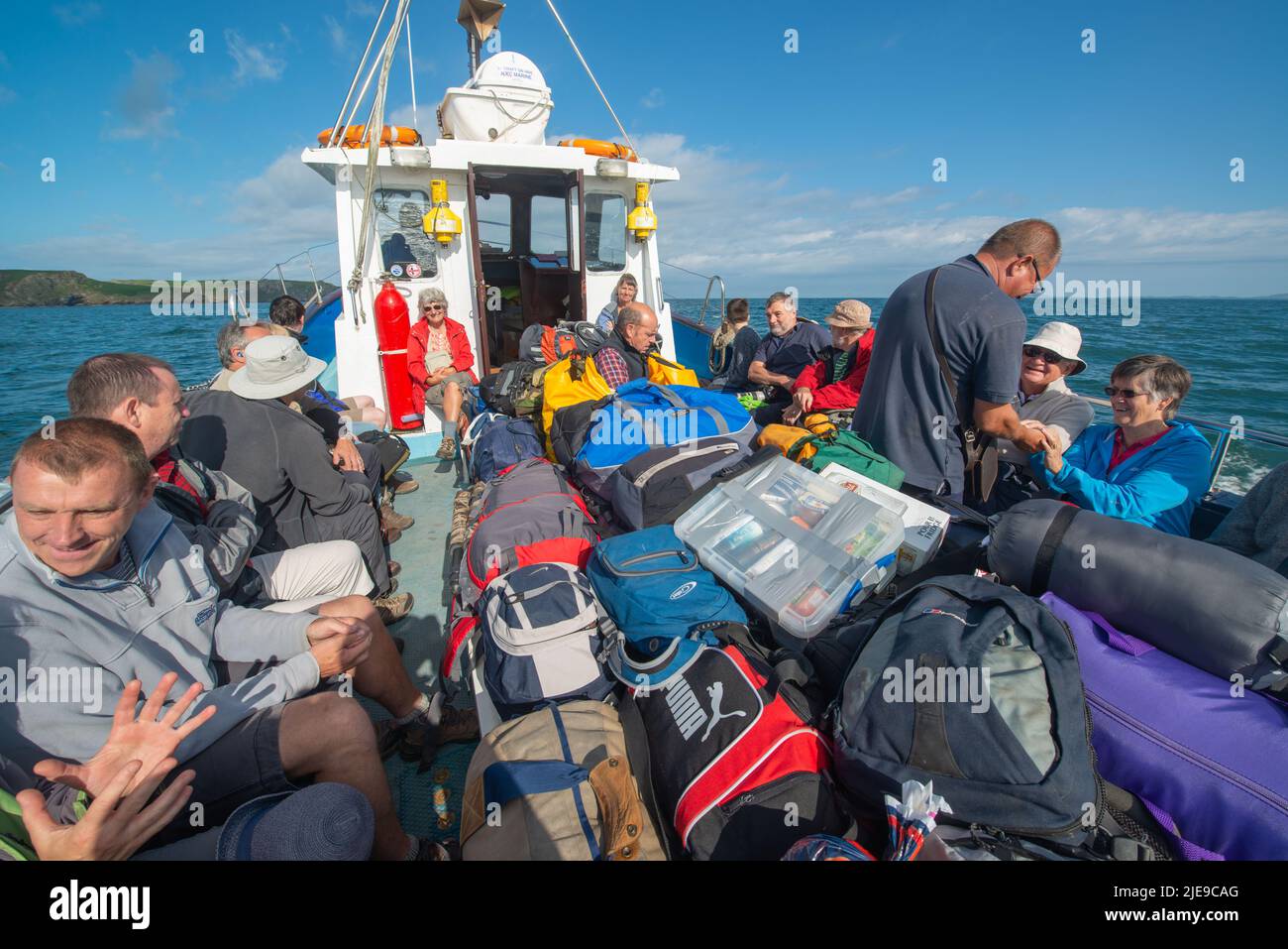 Overnight visitors on the Dale Princess on their way to Skomer Island ...