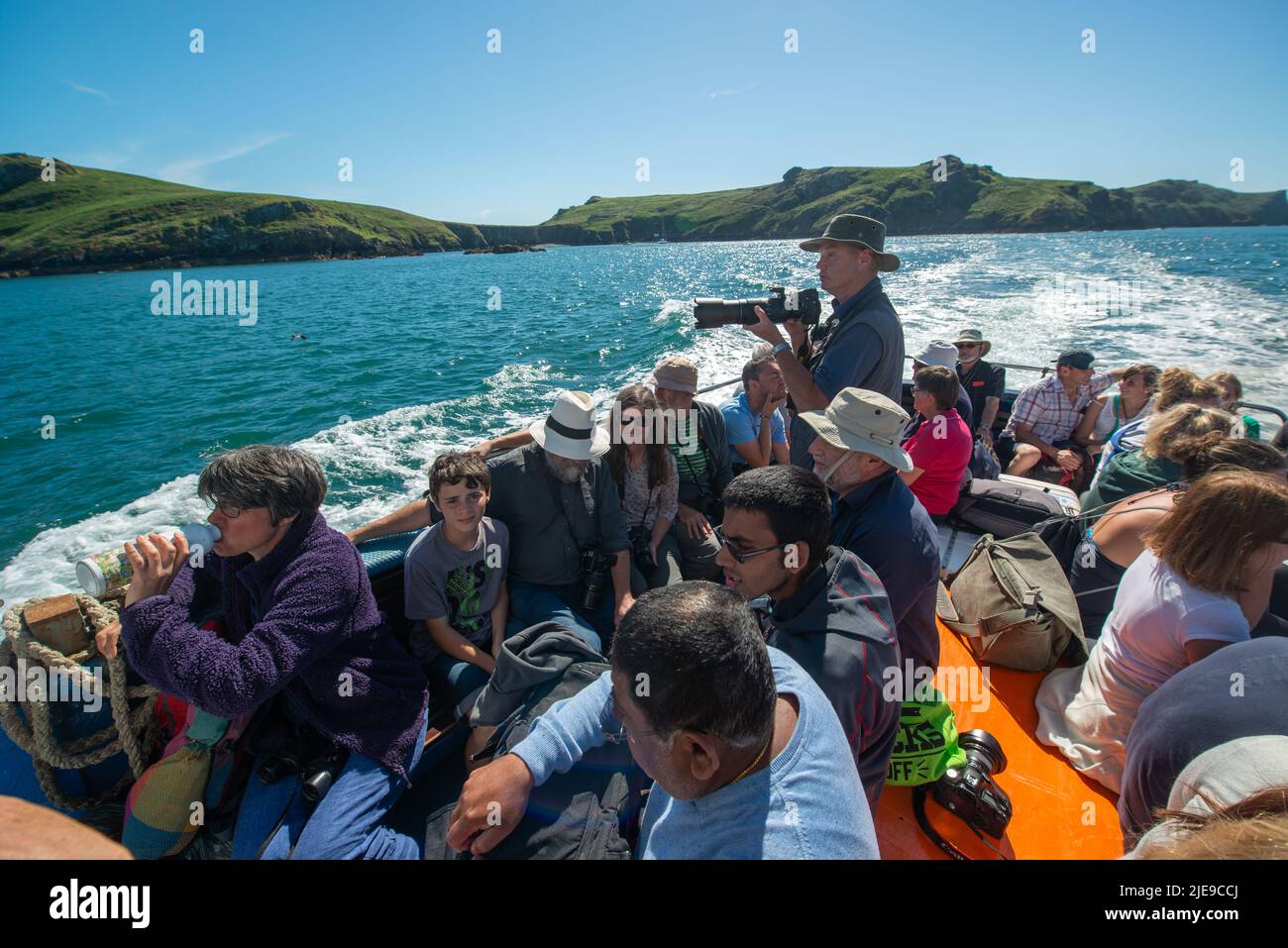 Day visitors returning to the mainland on the Dale Princess from ...