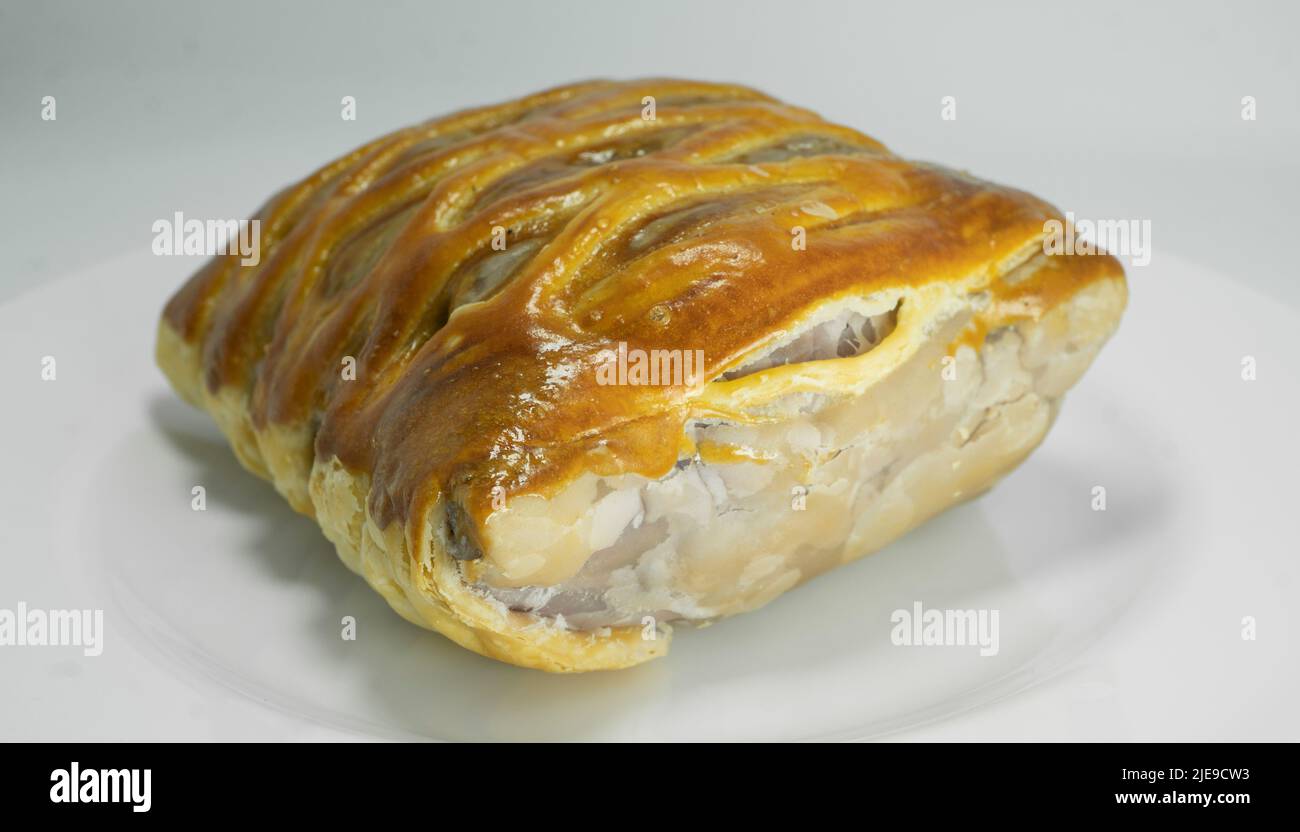 Taro Pie isolated on white background, closeup studio shot Stock Photo ...