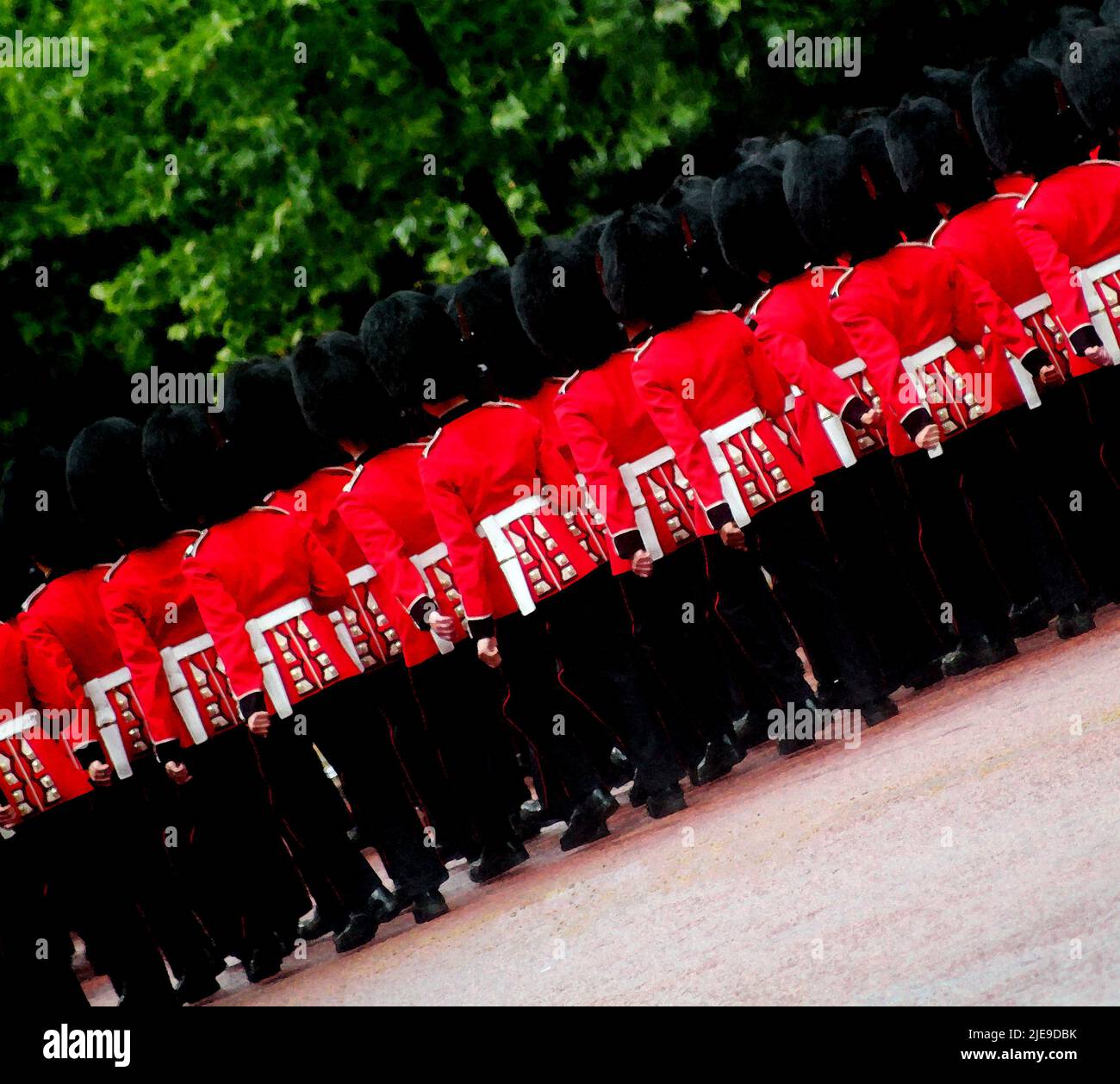 Marching guardsmen London England Stock Photo - Alamy