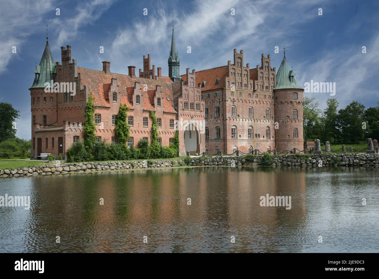 Egeskov Castle (460 yeras) in Southern Funen. Egeskov is famous for ...