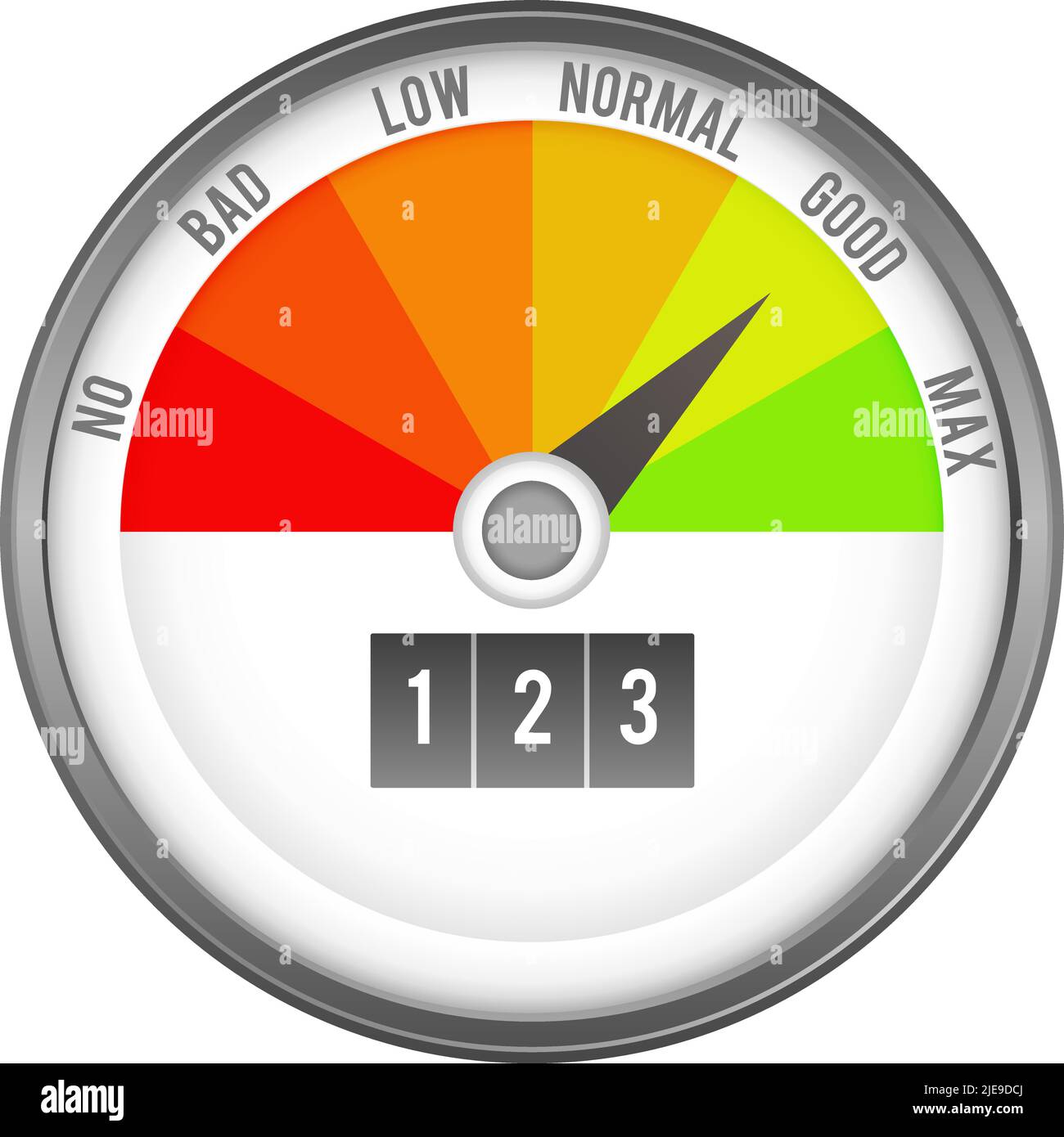 Score indicator. Control panel element. Round gauge Stock Vector Image ...