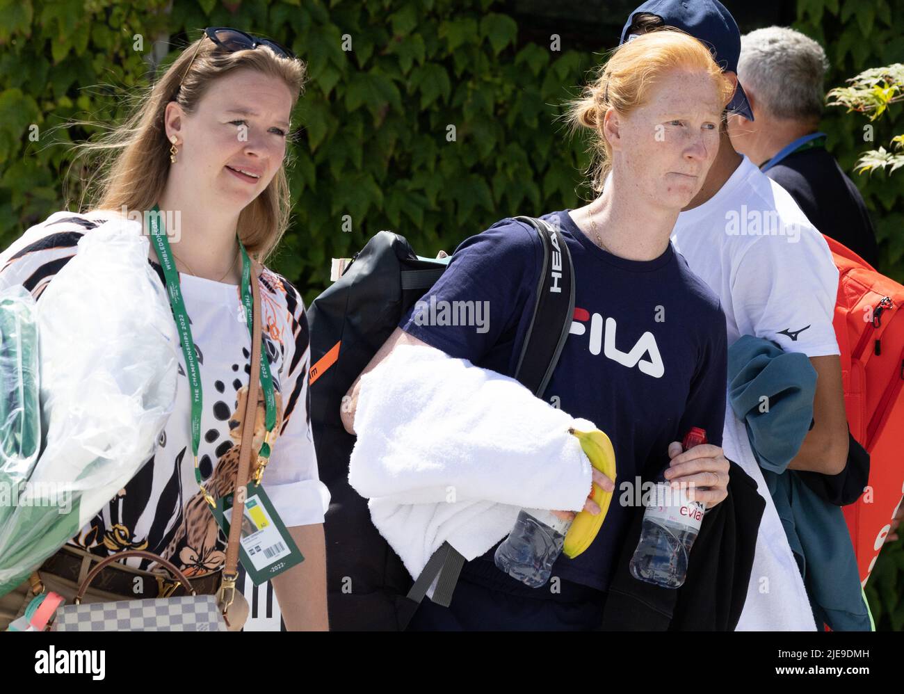 Emilie Vermeiren and Belgian Alison Van Uytvanck pictured during the ...