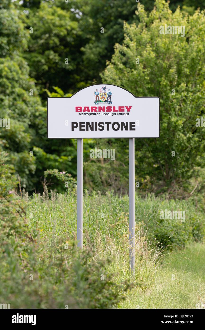 Penistone sign, Barnsley, South Yorkshire, England, UK Stock Photo - Alamy