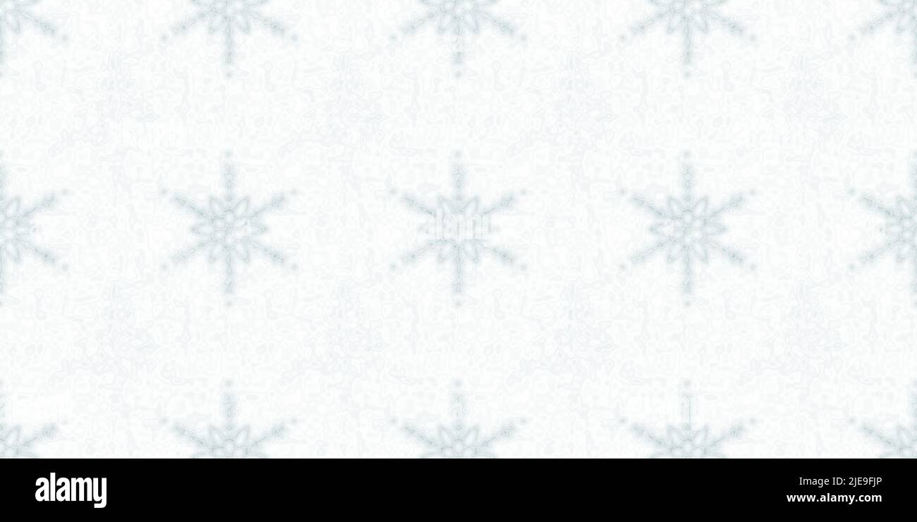 Soft ice blue snow flake border pattern background. Simple minimal ...