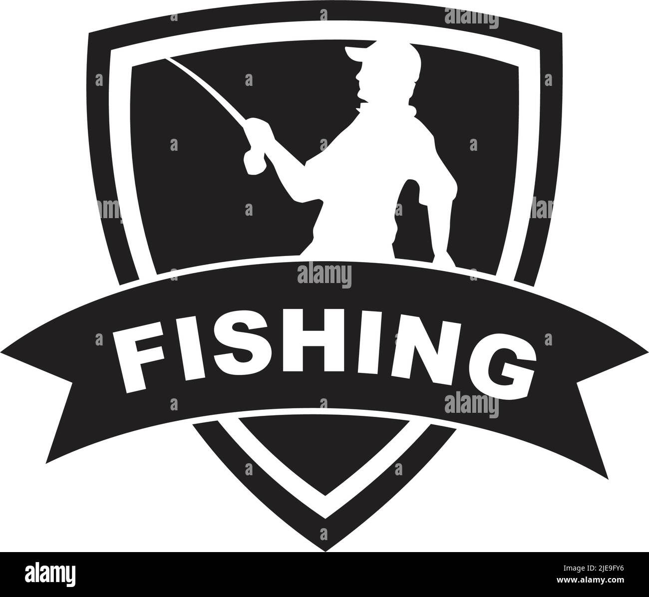 Fishing club logo design vector template illustration Stock Vector ...