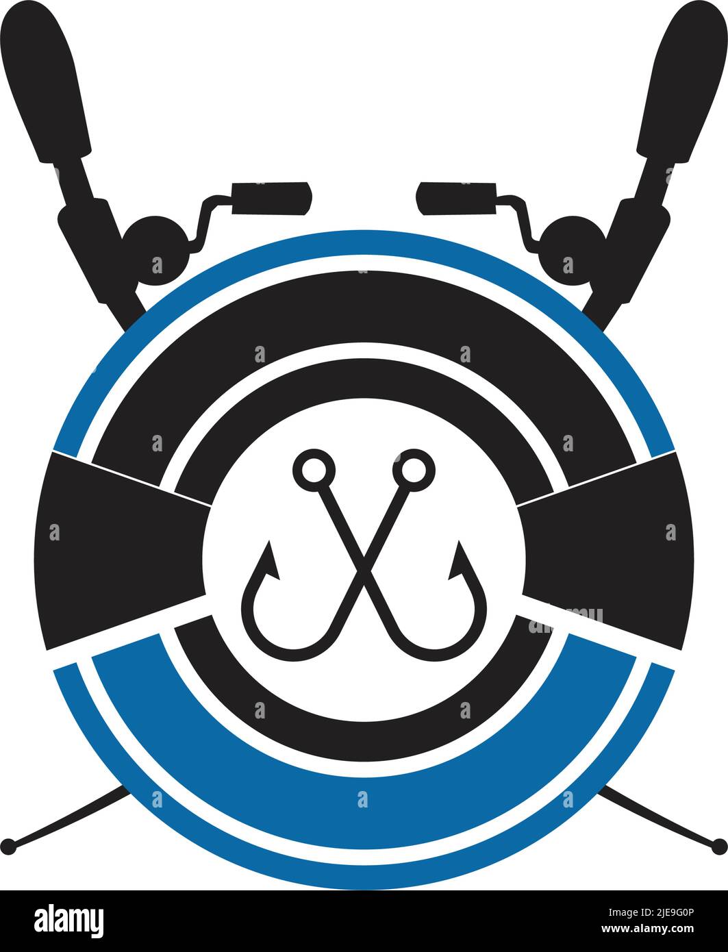 Fishing club logo design vector template illustration Stock Vector ...