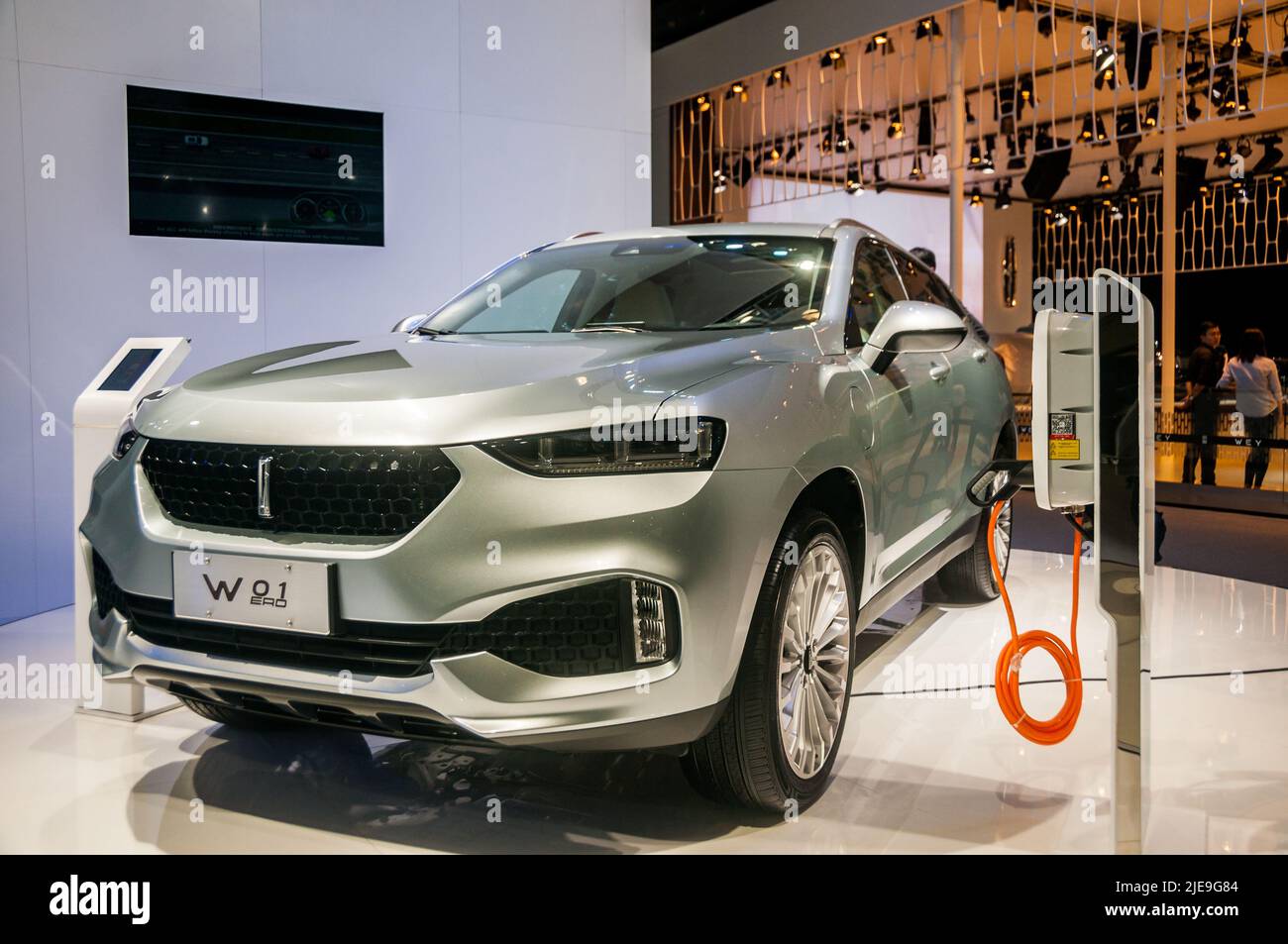 Wey W01 eAD a PHEV SUV concept from the new Great Wall brand on display at the 2016 Guangzhou ...