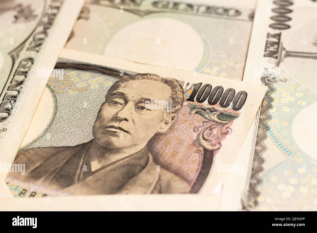 Group of Japanese banknote 10000 yen background Stock Photo - Alamy