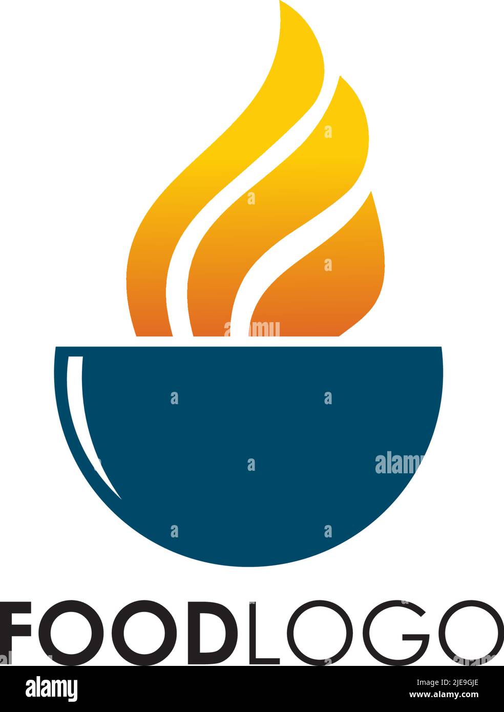 Food logo design with using bowl icon illustration template Stock ...