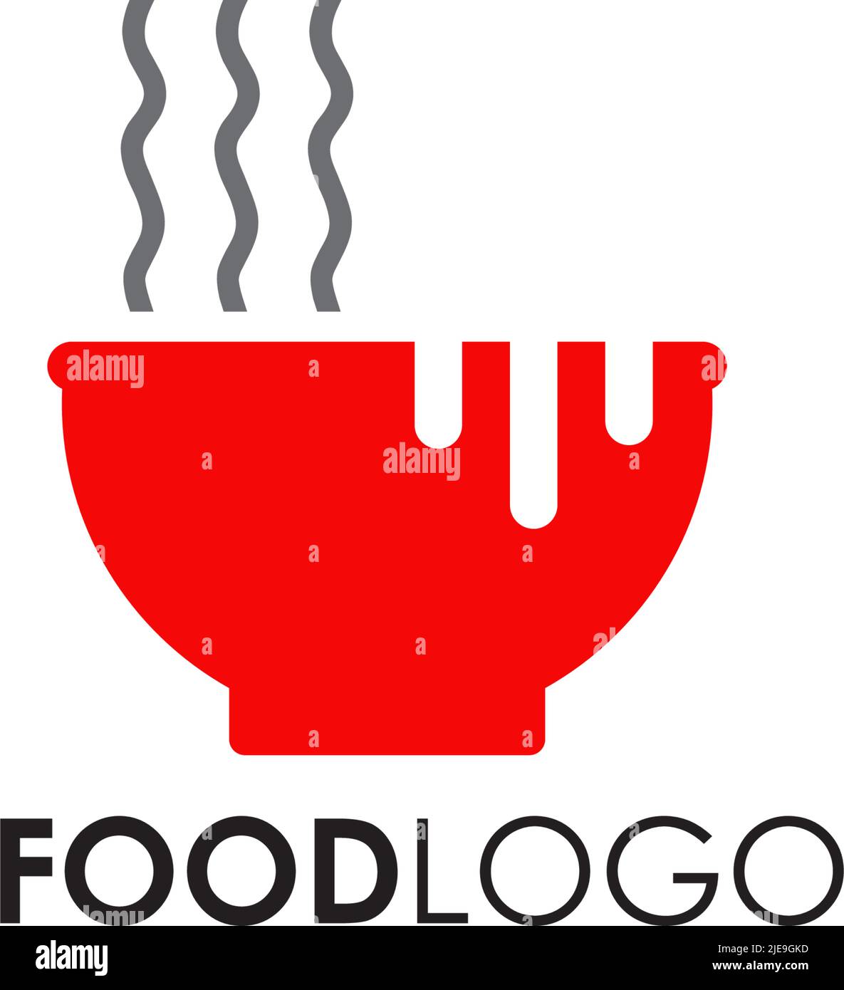 Food logo design with using bowl icon illustration template Stock ...