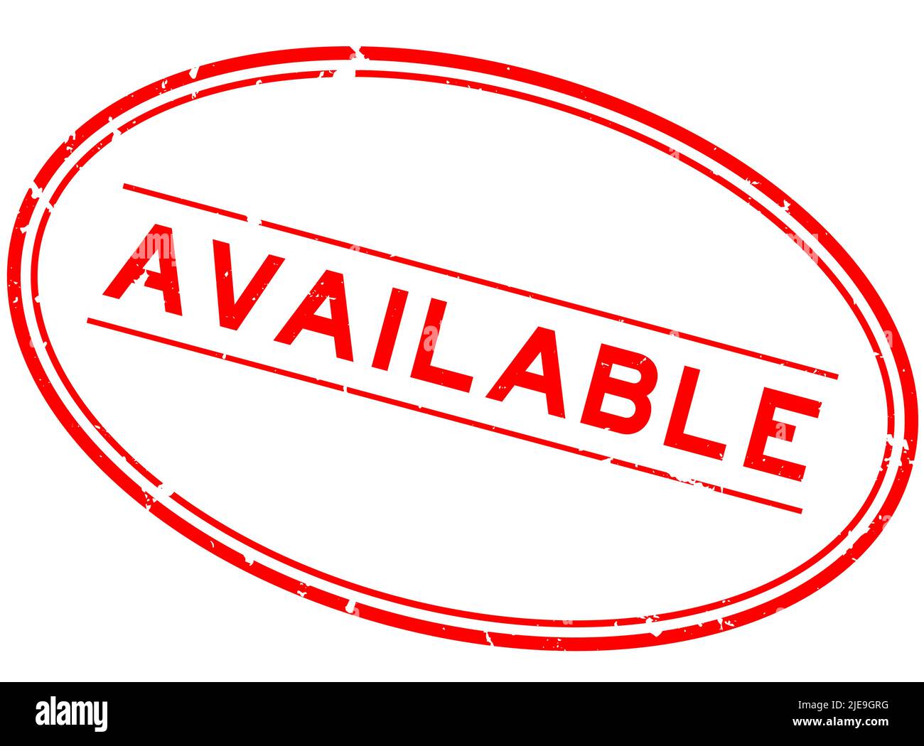 Grunge red available word oval rubber seal stamp on white background Stock Vector Image & Art ...