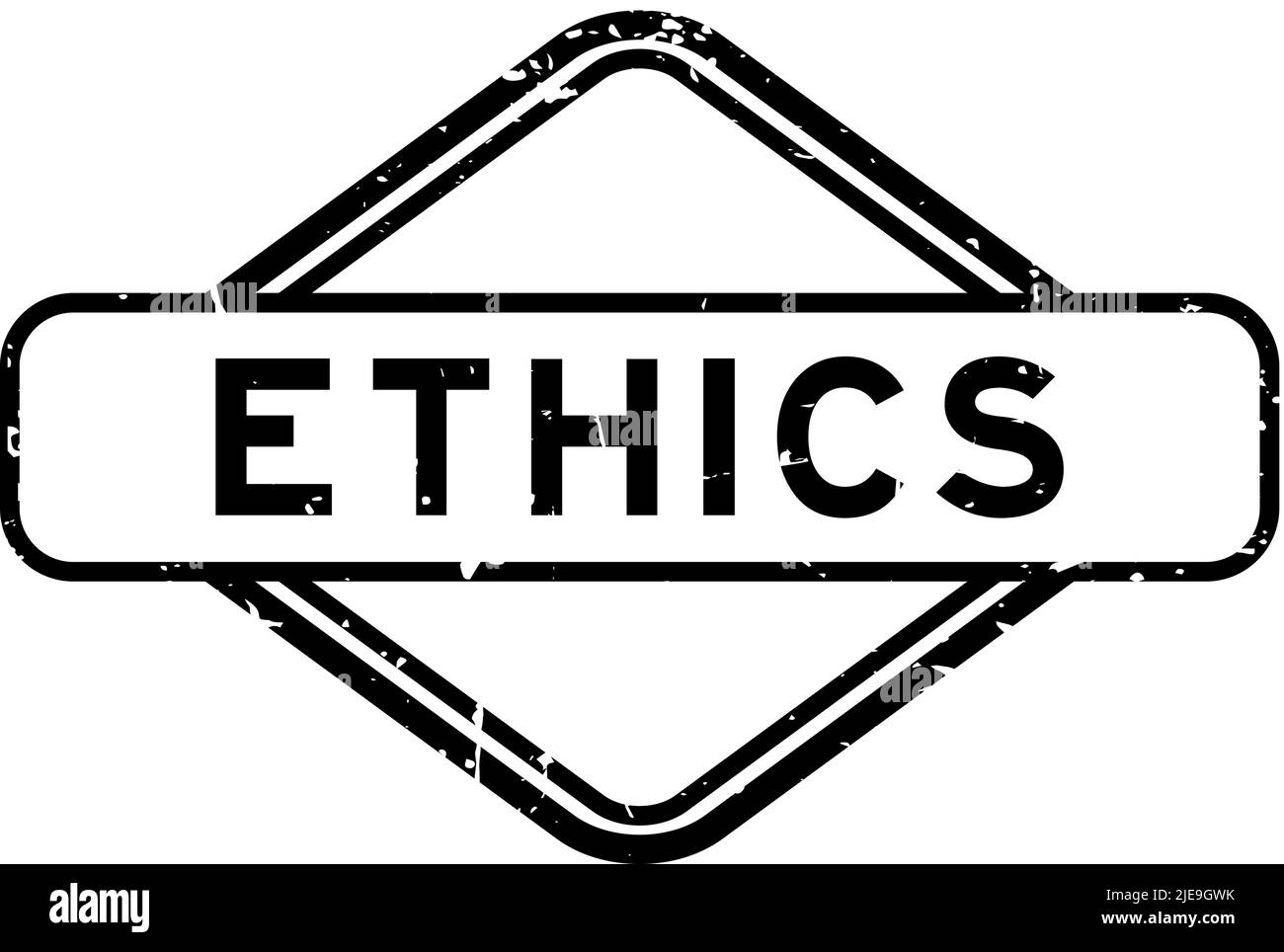 Grunge black ethics word rubber seal stamp on white background Stock ...