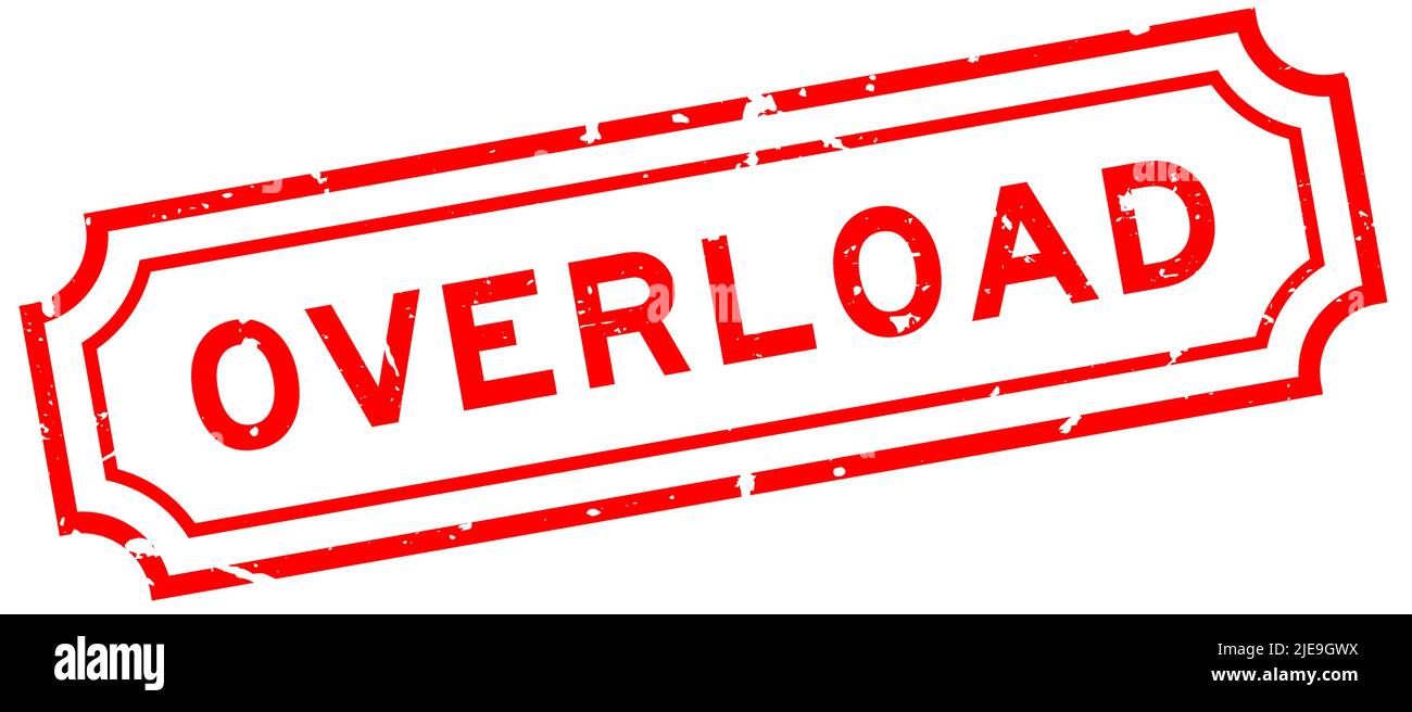 Grunge red overload word rubber seal stamp on white background Stock Vector Image & Art - Alamy
