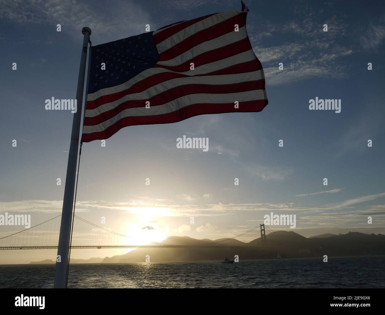American flag golden gate bridge hi-res stock photography and images ...