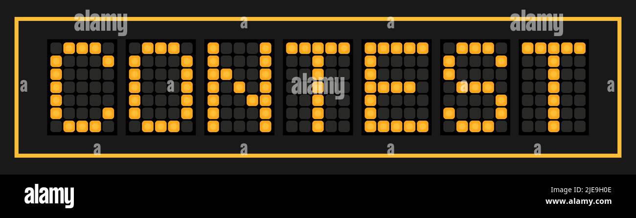 Orange color led banner in word contest on black background Stock ...