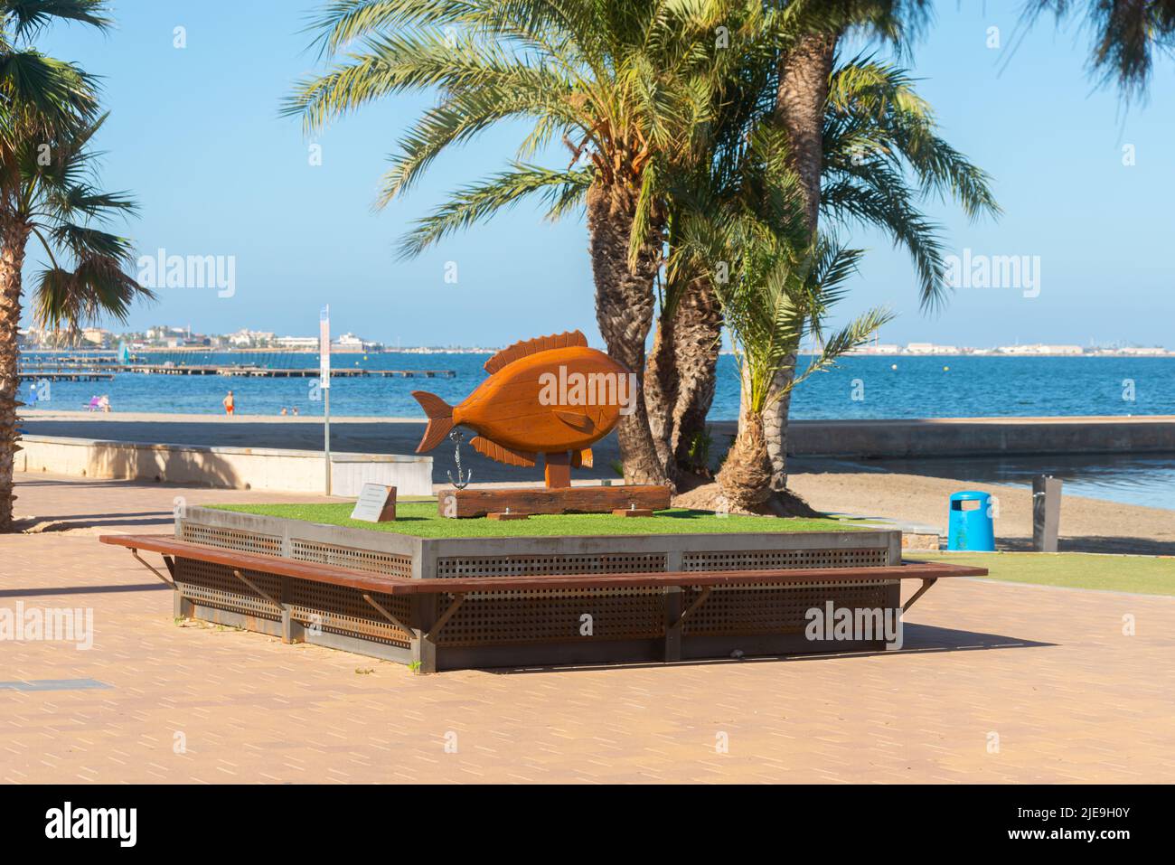 SANTIAGO DE LA RIBERA, SPAIN - JUNE 10, 2022 The figure is shaped like ...