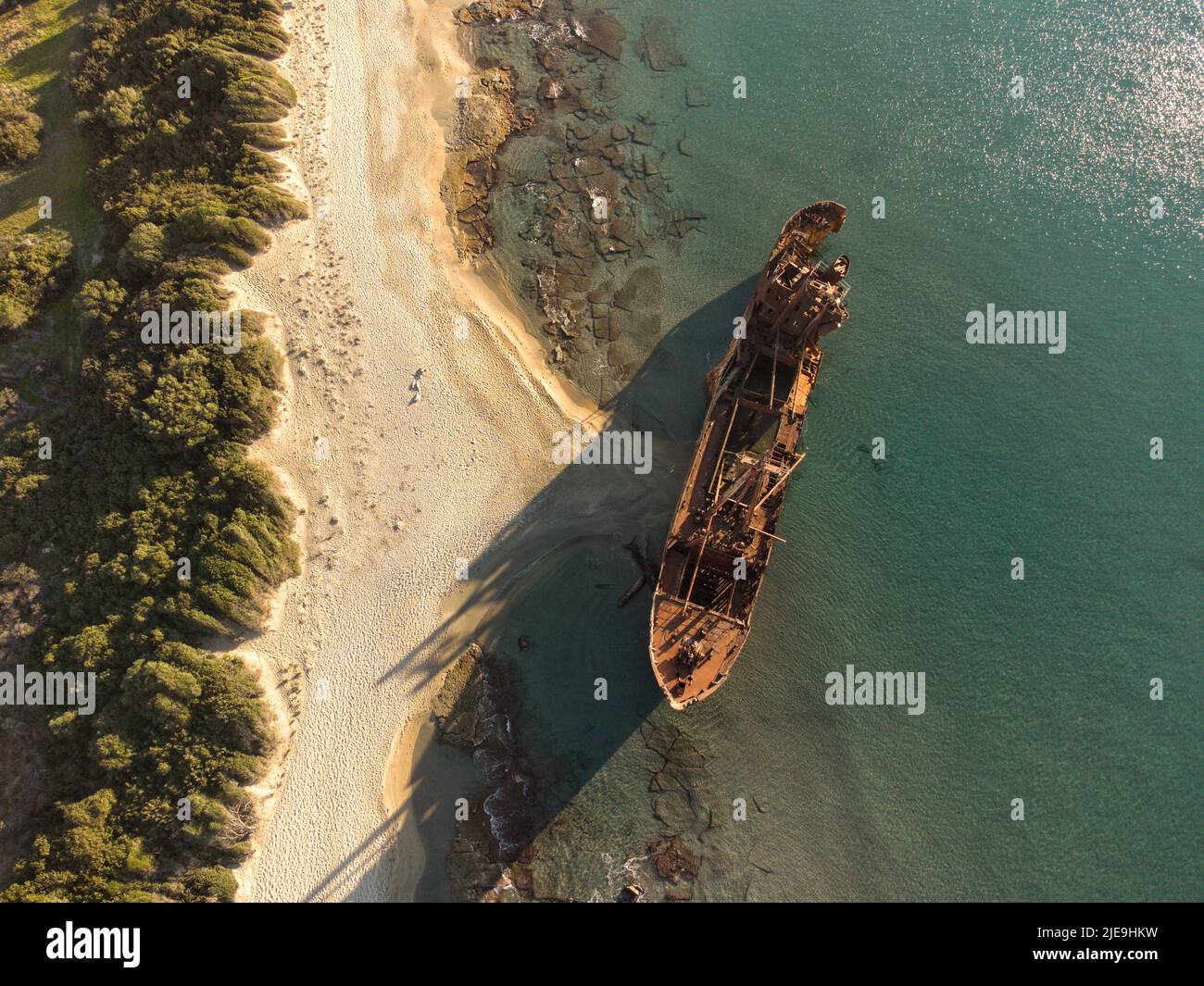 Dimitrios Shipwreck. Mysterious abandoned ship on Valtaki beach was a ...