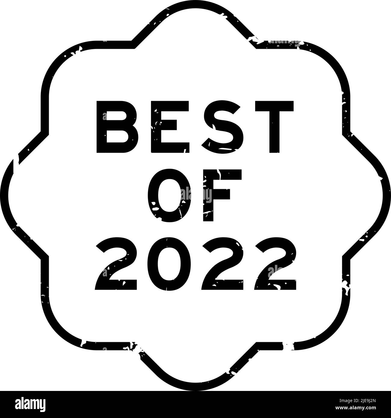 Grunge black best of 2022 word rubber seal stamp on white background ...