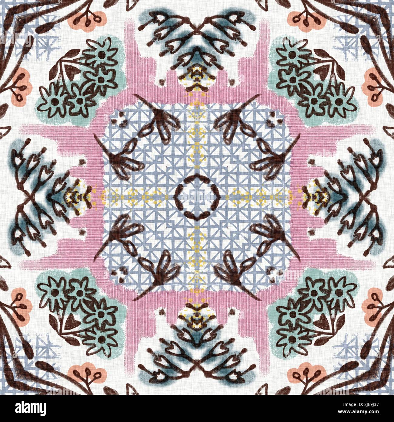 Retro fifties floral french printed fabric pattern for shabby chic home ...