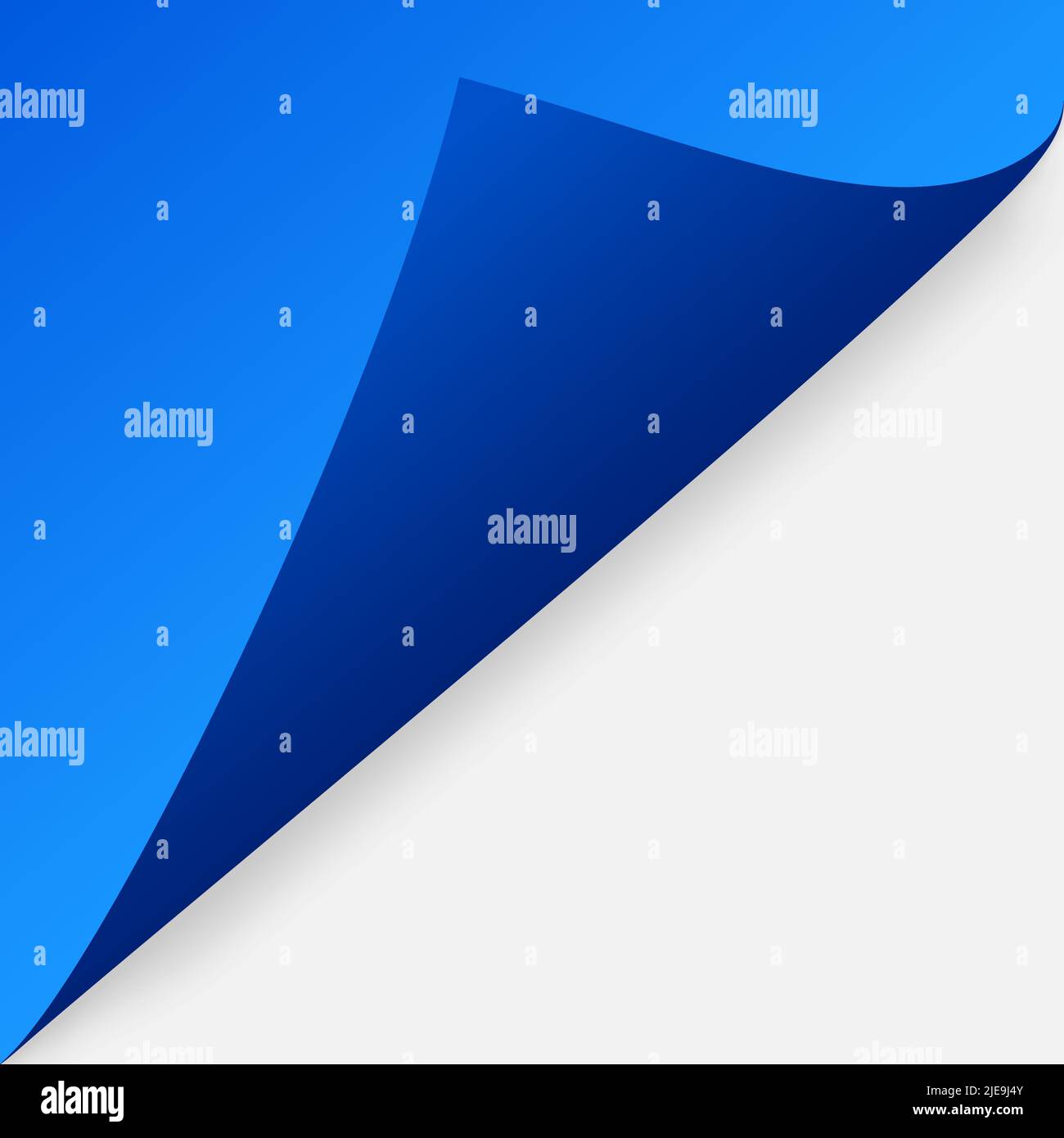 Curled corner mockup. Realistic shadow curved paper Stock Vector Image ...