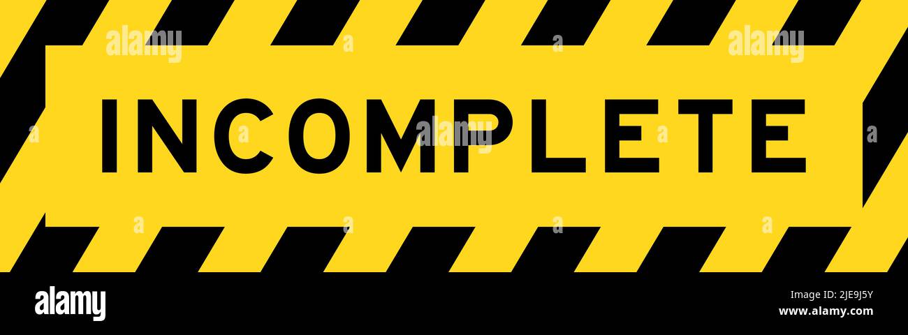 Yellow and black color with line striped label banner with word ...