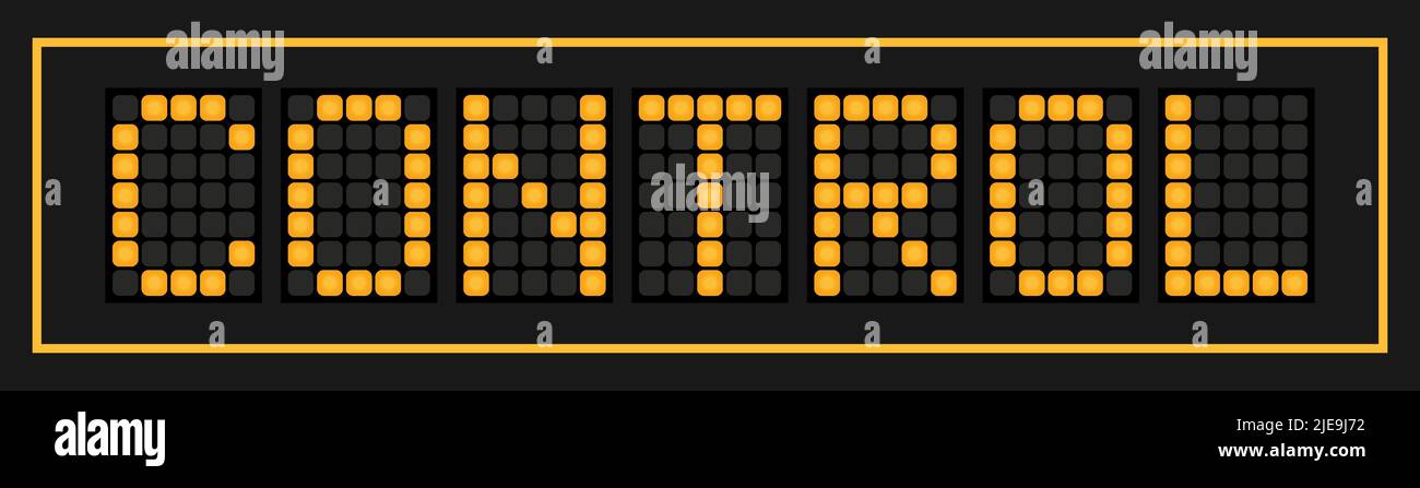 Orange color led banner in word control on black background Stock ...