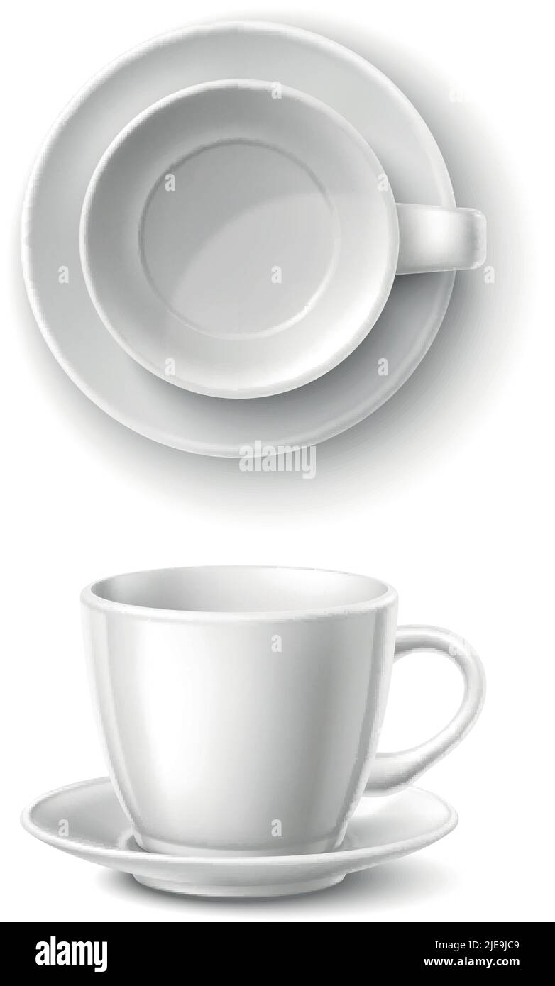 Top view empty ceramic Stock Vector Images - Alamy