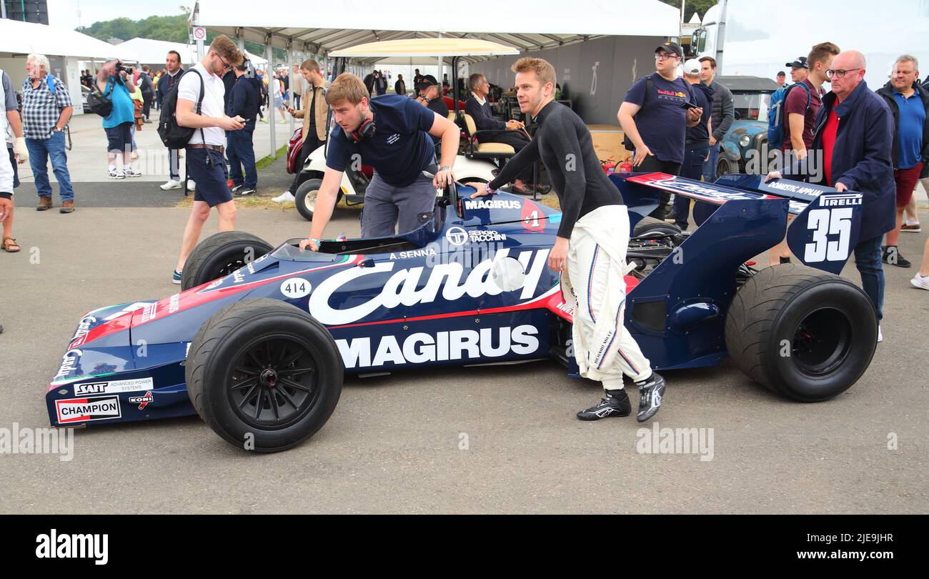 Ayrton Senna's Toleman Hart TG183 F1 car at the Festival of Speed at ...