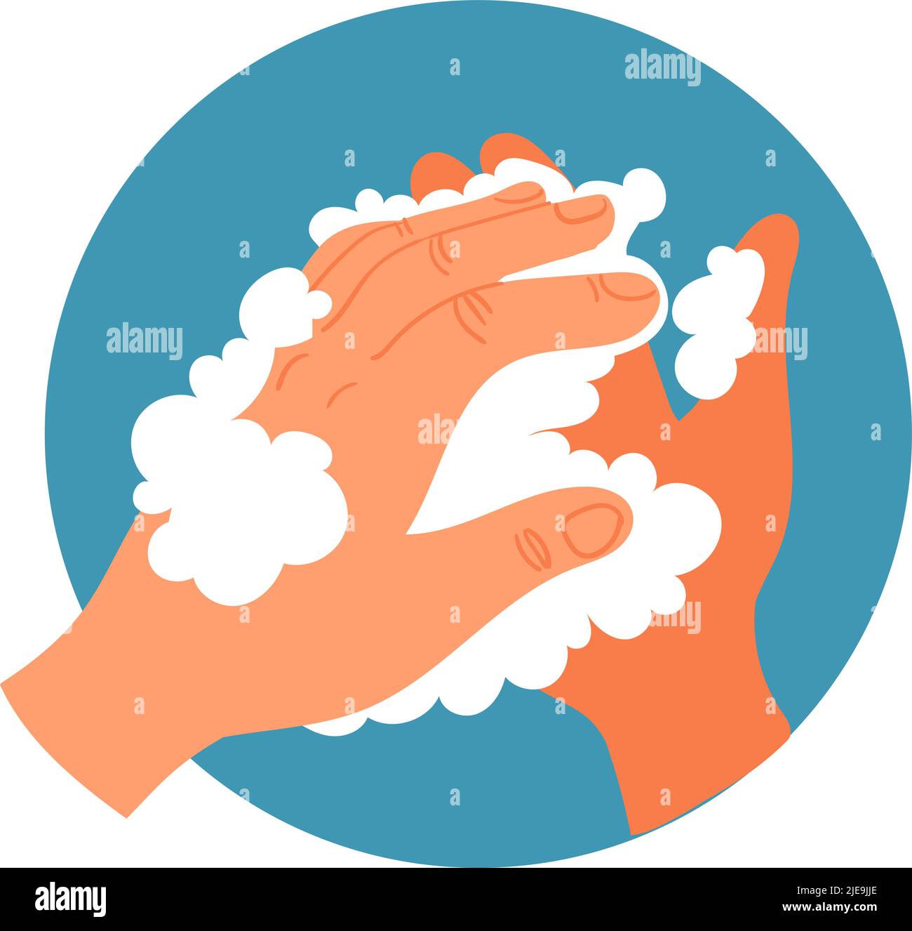 Lather Hands Rubbing Together Handwashing Technique Icon Stock Vector Image And Art Alamy