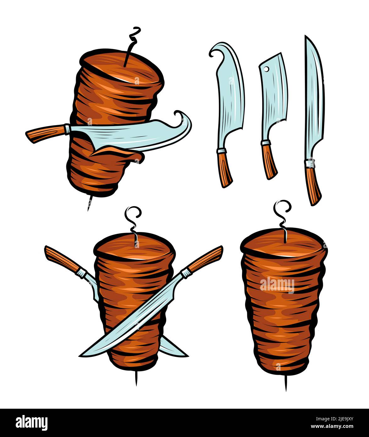 Food traditional turkish beef Stock Vector Images - Alamy