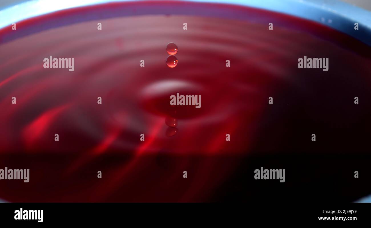 Water Drop Photography: red water drops Stock Photo - Alamy